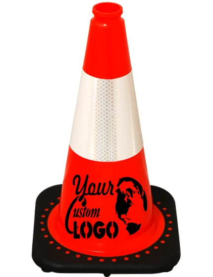 Orange 18" JBC Cone w/ 6" Reflective Collar w/ Full Color | TSS