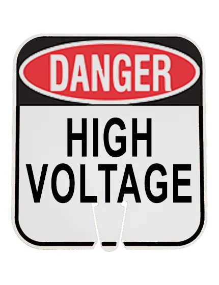 Vertical Clip On Sign DANGER HIGH VOLTAGE | COSVNON-V-VOLT | Traffic ...