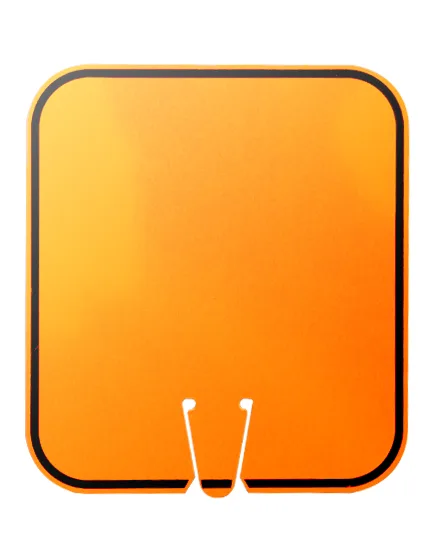 Vertical Reflective Clip On Sign Orange Blank with Black Border Only ...