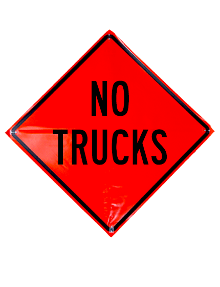 36" Roll Up Sign No Trucks | TSS