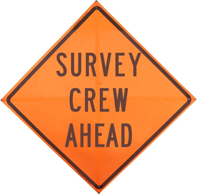 48" Mesh Roll Up Sign Survey Crew Ahead | TSS