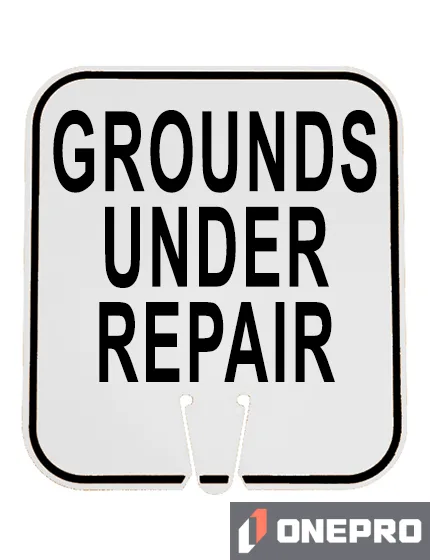 Ground Under Repair Vertical Clip-On Sign - Clip-On Signs for Traffic ...