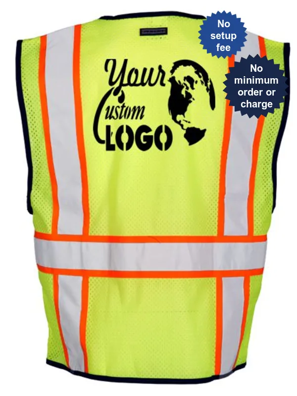 Single Pocket Economy Contrasting Class 2 V1527 S M Logo Traffic Safety Store