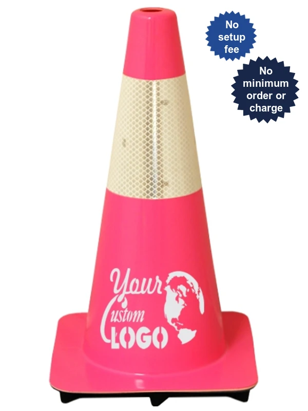 18 inch Orange Plastic Traffic Cones | CP18RC6-CONE LOGO | Traffic ...