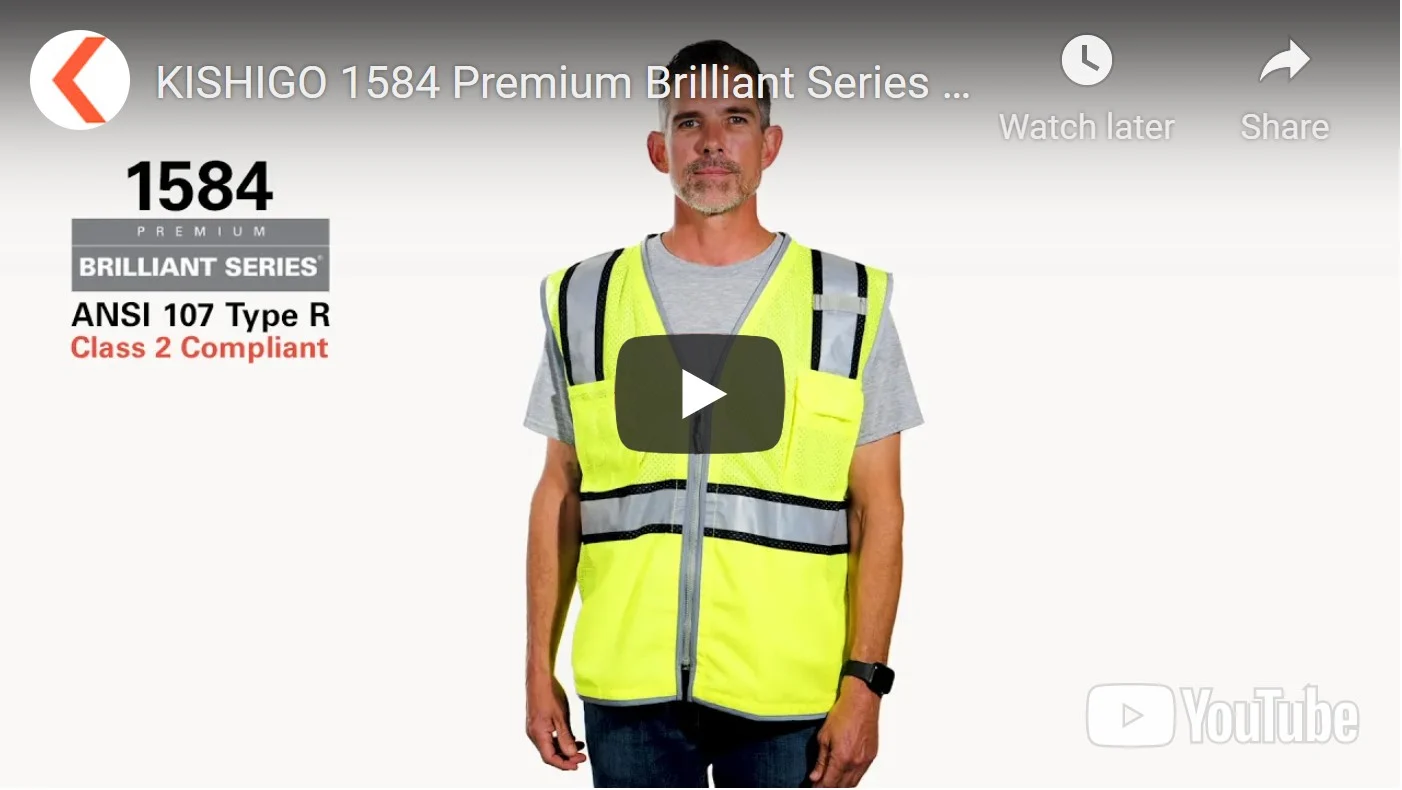 Premium BRILLIANT Ultra-Reflective Lime Mesh Class 2 Vest M | V1584(M ...